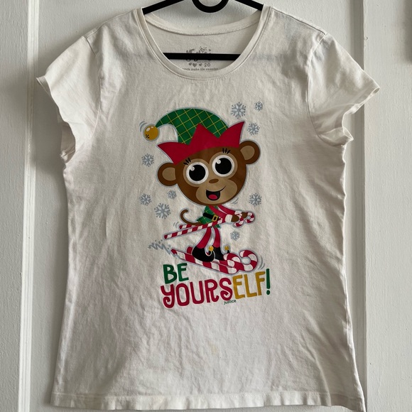 Justice | Shirts & Tops | 25 Or 32 Justice Kids White Tee With Winter ...